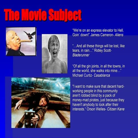 The Movie Subject 2008 | PPT