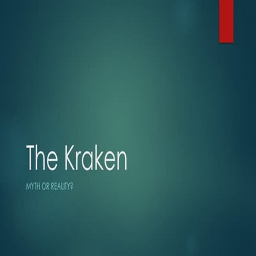 The-Myth-of-the-Kraken by Alfred Tennyson | PPT