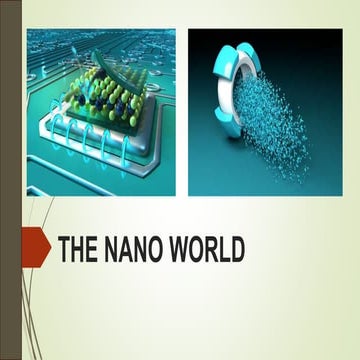 Report The Nano World That Includes Nano Science Nanotechnology Origin