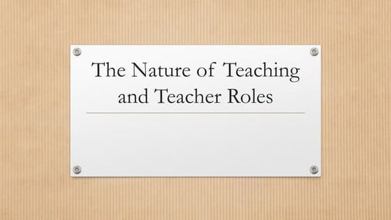 The Concept of Teaching as a Profession.pdf | Professional School ...