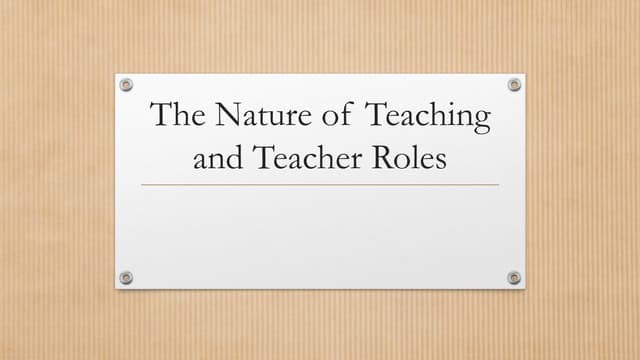 The Concept of Teaching as a Profession.pdf | Professional School ...