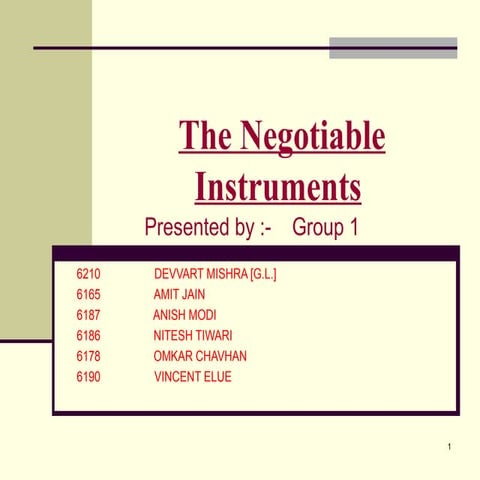 The negotiable-instruments-act-1881 - copy | PPT | Stamps and Coins ...