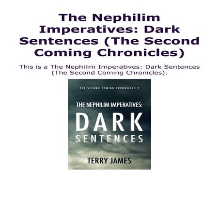 {PDF} Books The Nephilim Imperatives: Dark Sentences (The Second Coming ...