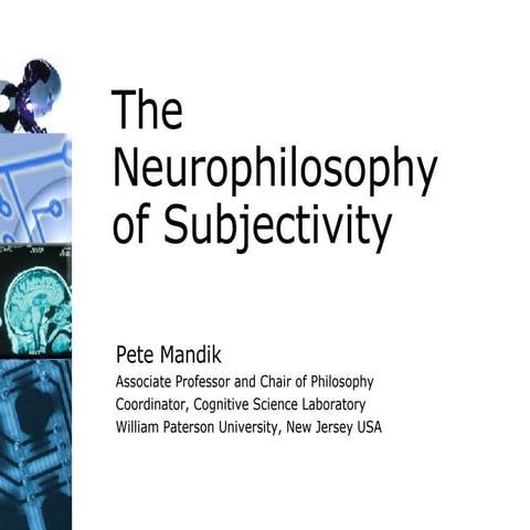 The Neurophilosophy of Subjectivity | PPT