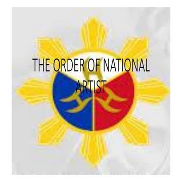 THE-ORDER-OF-NATIONAL-ARTIST for Reference | PDF