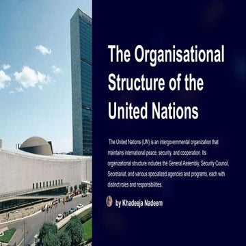 The Organisational Structure of the United Nations | PPTX