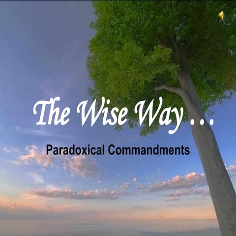 The Paradoxical Commandments | PPS | Christianity | Religion & Spirituality