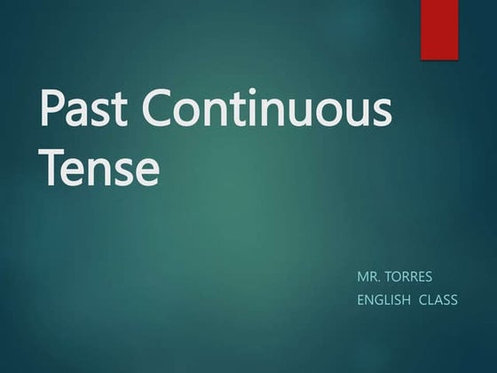 past-continuous tense powerpoint for kids | PPT