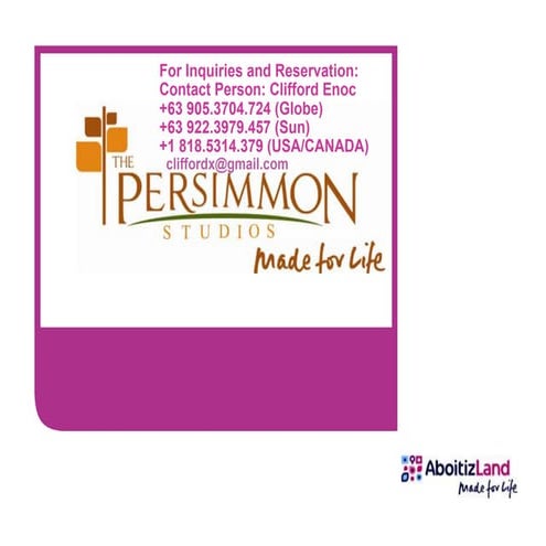 The Persimmon Studios - Condo in Cebu | PDF