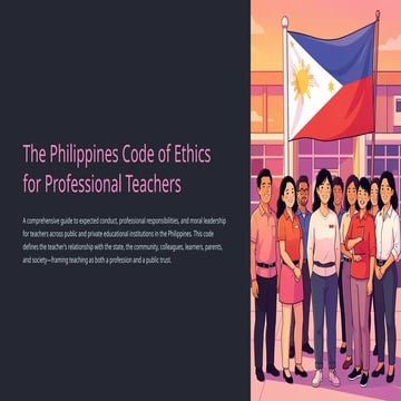 The Philippines Code of Ethics for Professional Teachers: Standards and ...