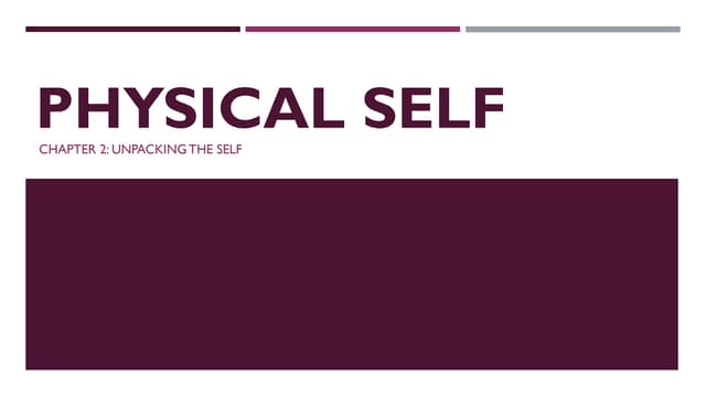 Understanding the Self- Midterm- Physical Self | PPTX