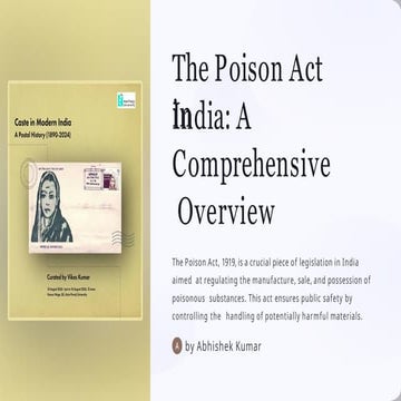 Poison act 1919 | PPTX