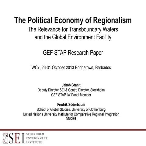 The Political Economy of Regionalism | PPTX