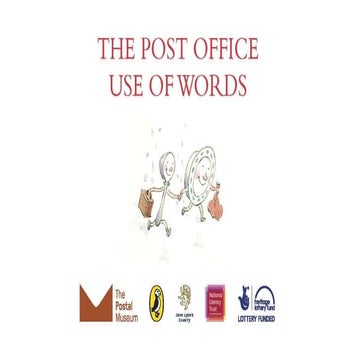 The Post Office Use of Words from Postal Museum | PPTX