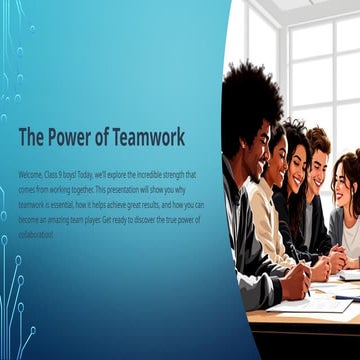 power of team work; how to develop team work | PPTX
