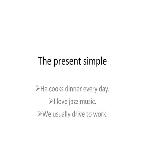 The Present Simple | PPS