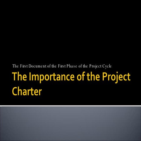 The Project Charter | PPT