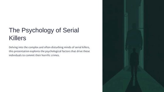 Serial Killers Psychology Presentation | PPTX