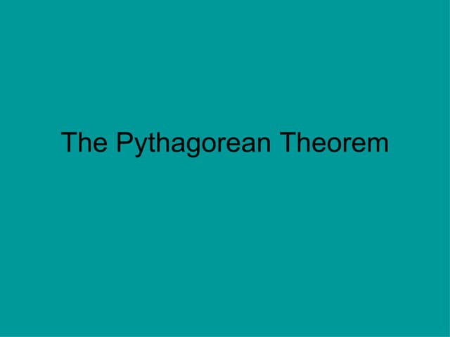 Pythagorean Theorem Lesson | PPTX
