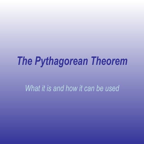 Pythagorean Theorem | PPT