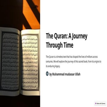 Today topic is The-Quran-A-Journey-Through-Time.pptx