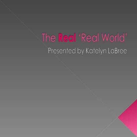 The Real ‘Real World’ Reformatted Presentation | PPT