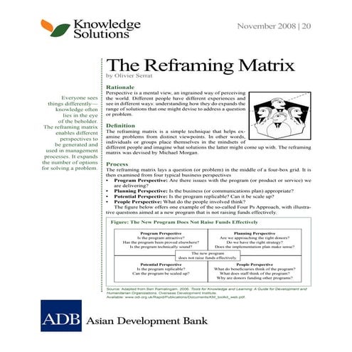 The reframing-matrix | PDF