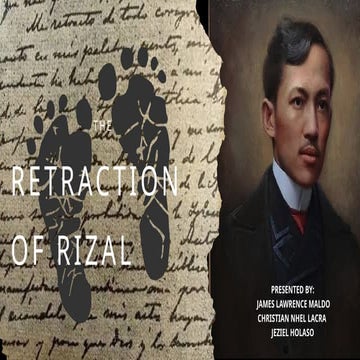 Retraction of Rizal.pptx updated powerpoint | PPTX