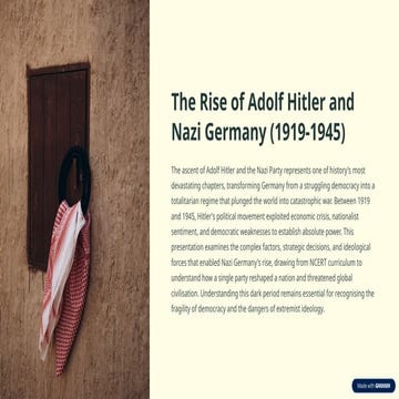 ADOLF HITLER PPT | PPTX