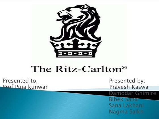 Ritz carlton credo | DOC | Hotels and Motels | Travel Type