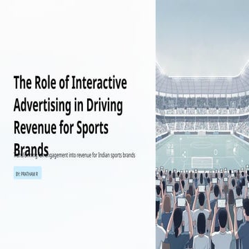The Role of Interactive Advertising in Driving Revenue for Sports ...