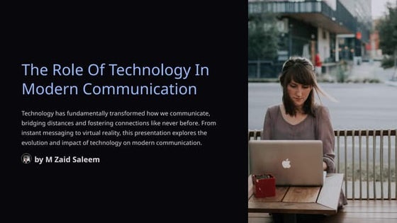 The Role of Technology in our Modern Life | PDF