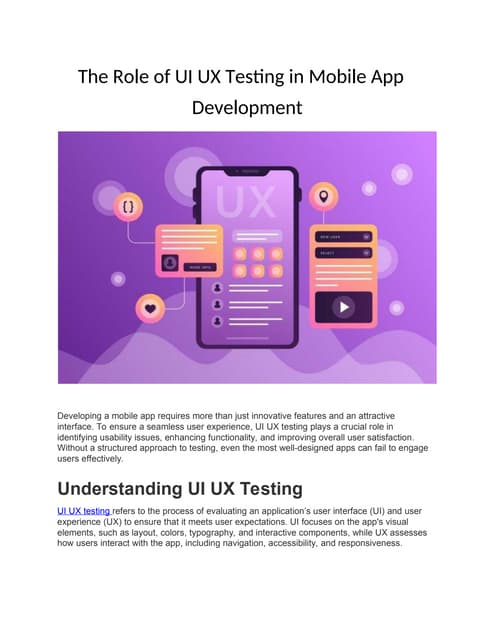 How AI is Transforming UI/UX Testing Practices | PPT