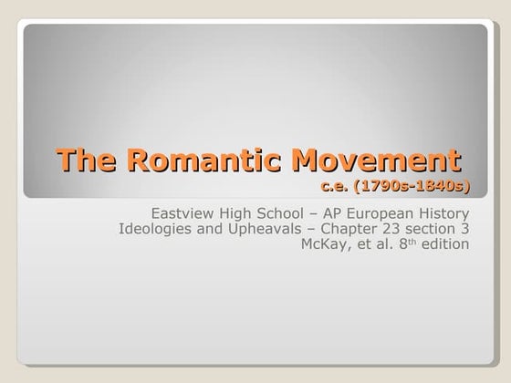 SLIDESHARE. ART OF THE ROMANTIC PERIOD/ROMANTICISM Art | PDF