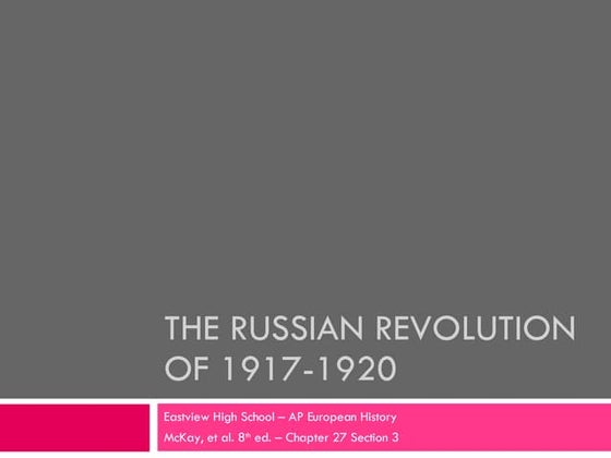 Russian Revolution | PPT | War and Conflicts