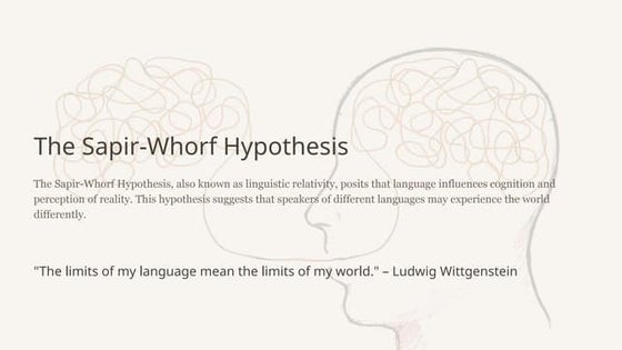 THE FIVE (5) LINGUISTIC RELATIVITY HANDOUT | PDF