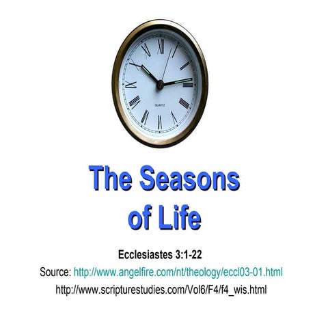 The Seasons Of Life | PPT
