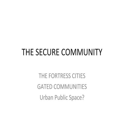 The Secure Community | PPT