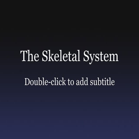 Skeletal System Outline | DOC