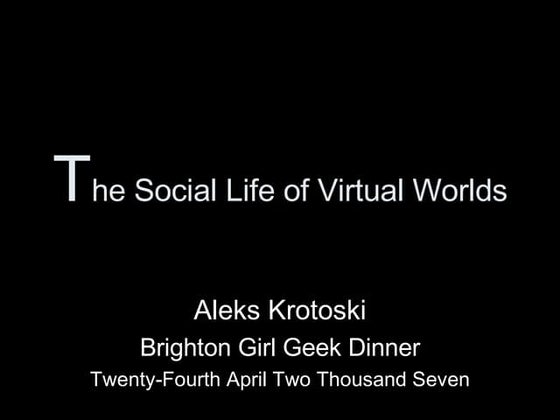 Second Life Virtual World | PPT