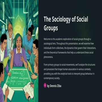 The-Sociology-of-Social-Groups: Society, organization and stability | PPTX