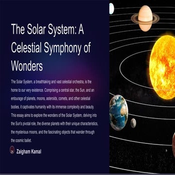 The Solar System: A Celestial Symphony of Wonders | PPTX