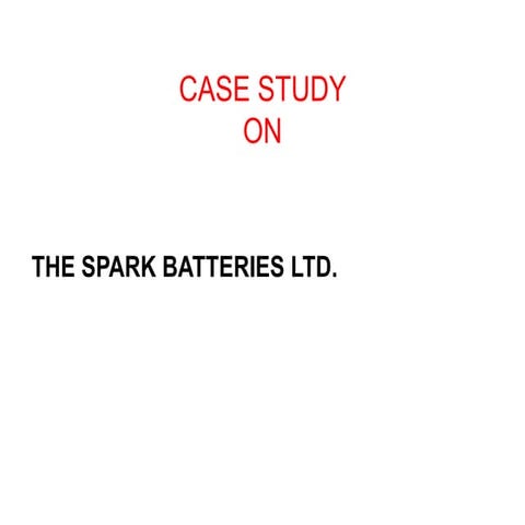 The spark-batteries-ltd | PPTX