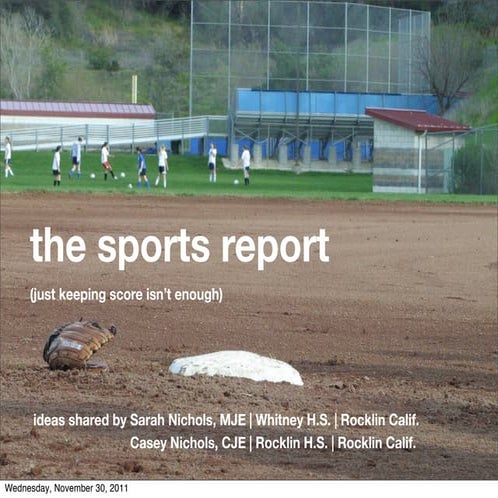 the sports report | PDF | Sports