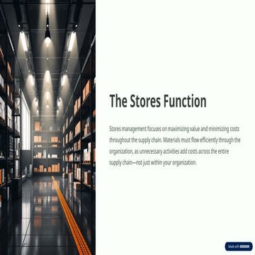 The-Stores-Function. An integral function in warehousing operations | PPTX