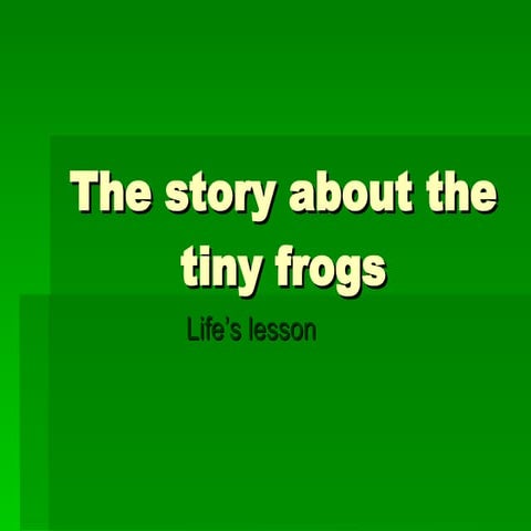 The Story About The Tiny Frogs | PPS