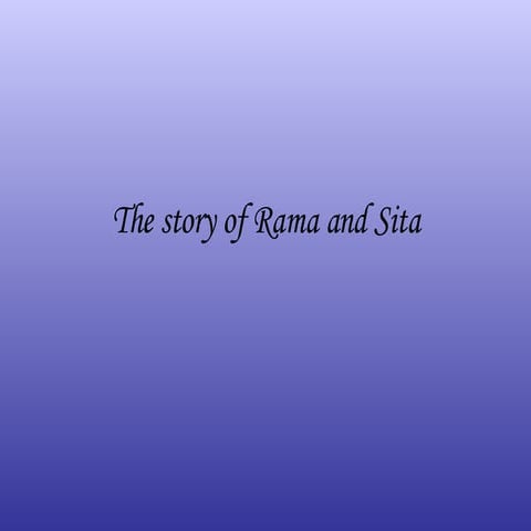 The Story Of Rama And Sita | PPT