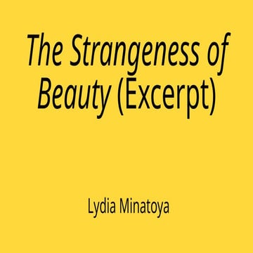 The-Strangeness-of-Beauty and its definition | PPTX