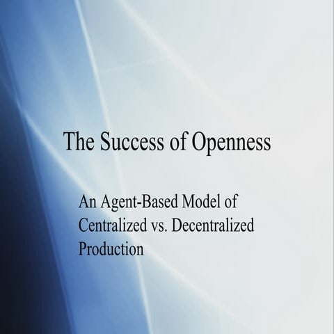 The Success of Openness | PPT | Computer Software and Applications | Computing