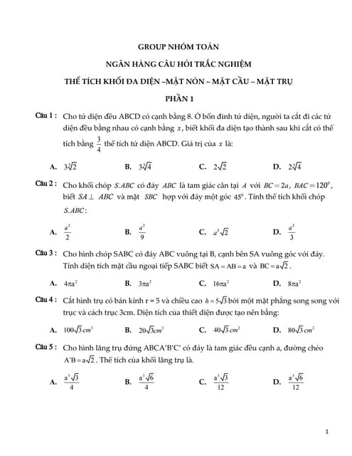Tích phân-6-Ứng dụng tích phân tính thể tích khối tròn xoay-pages-80-88 ...